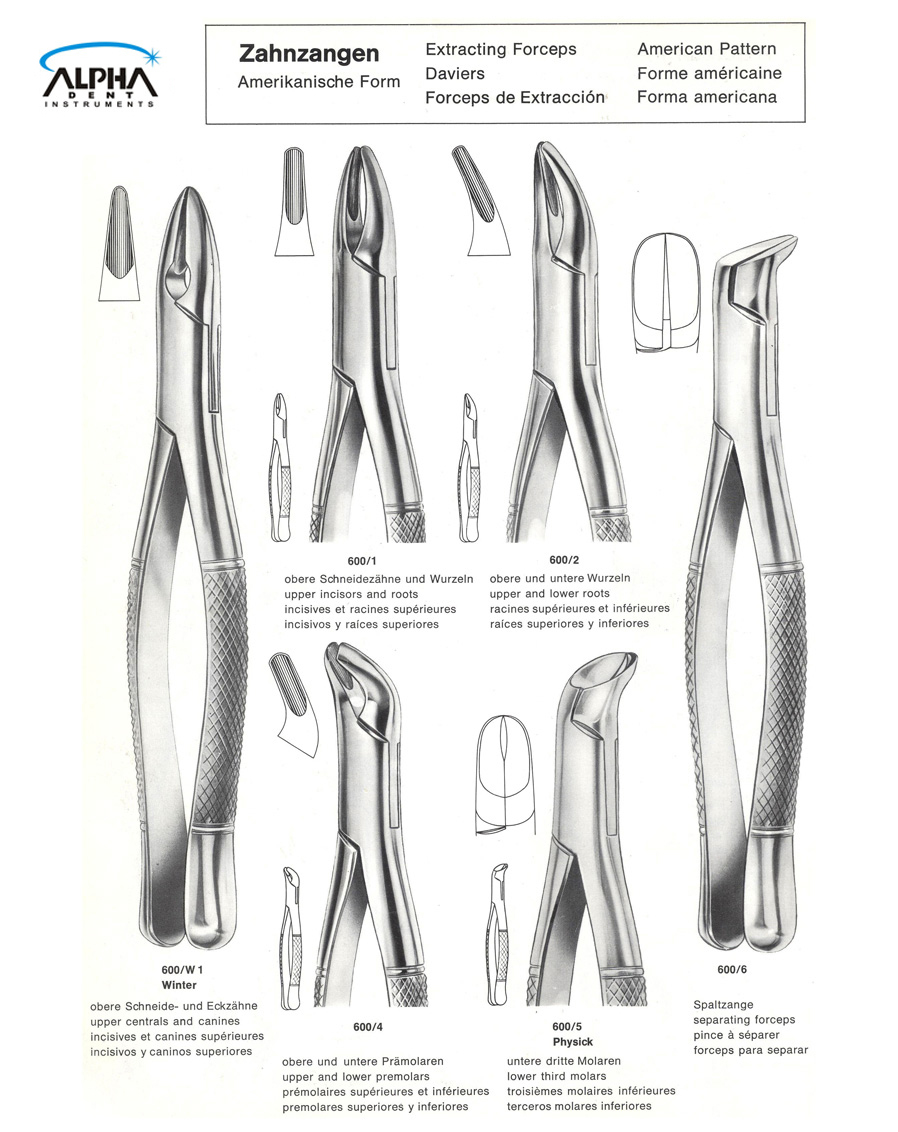 Physick, extracting foreceps - Alphadent International